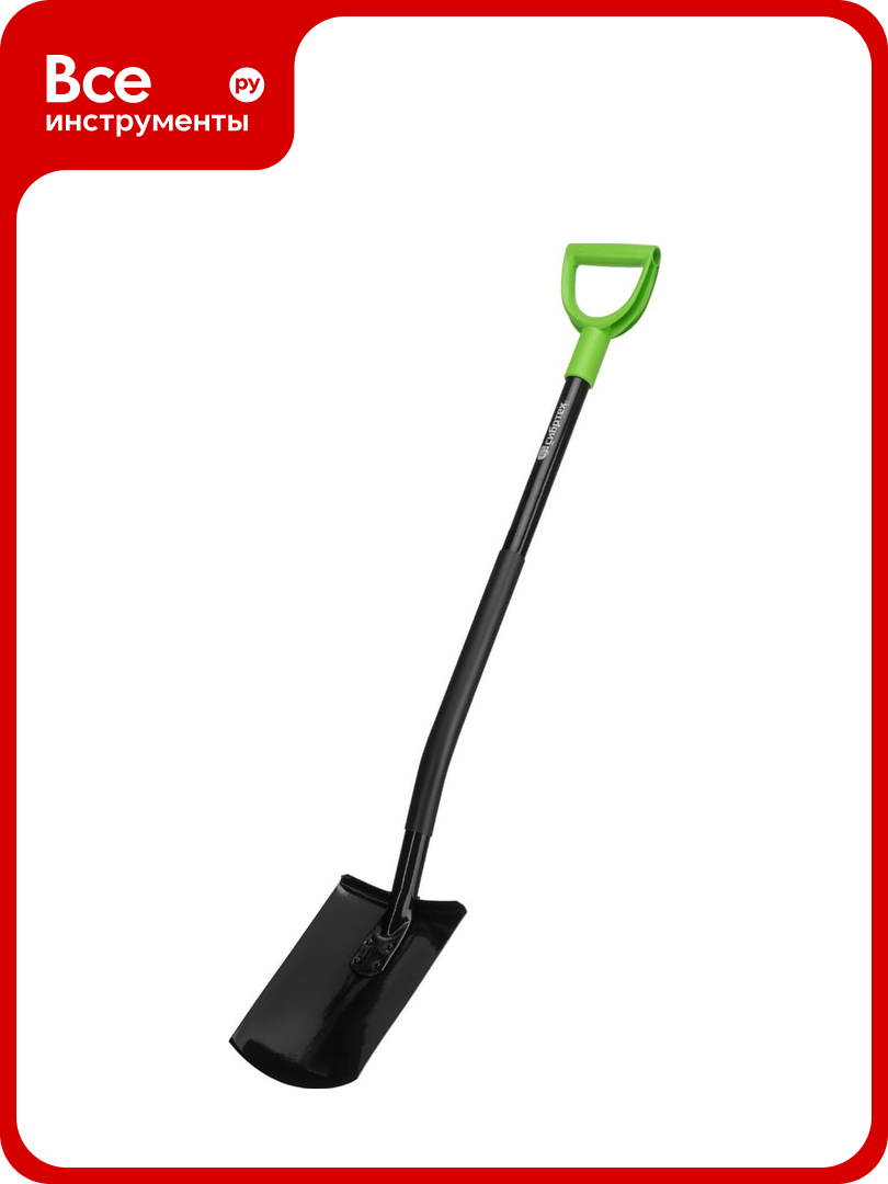 Штыковая лопата СИБРТЕХ прямоугольная, с черенком 61612 эффективной работы