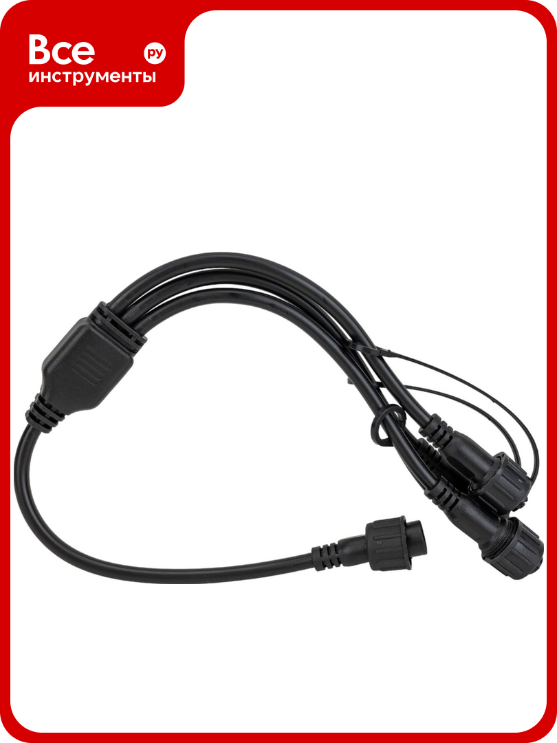 Разветвитель TEAMPROF 2 pin, 1-3, чёрный TPF-SC2/1-3-B, 10м, - черный