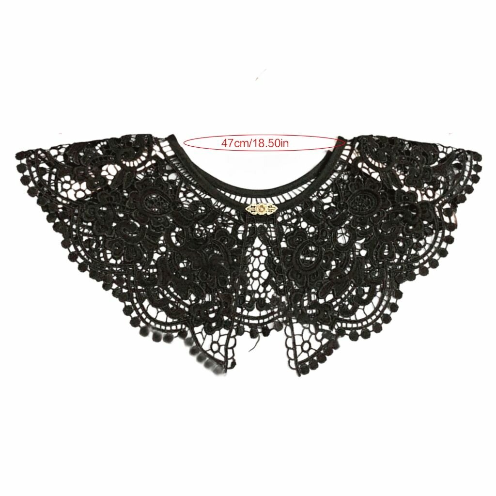 Кружевной полый искусственный воротник в тон-белая пряжка для мамы и ребенка