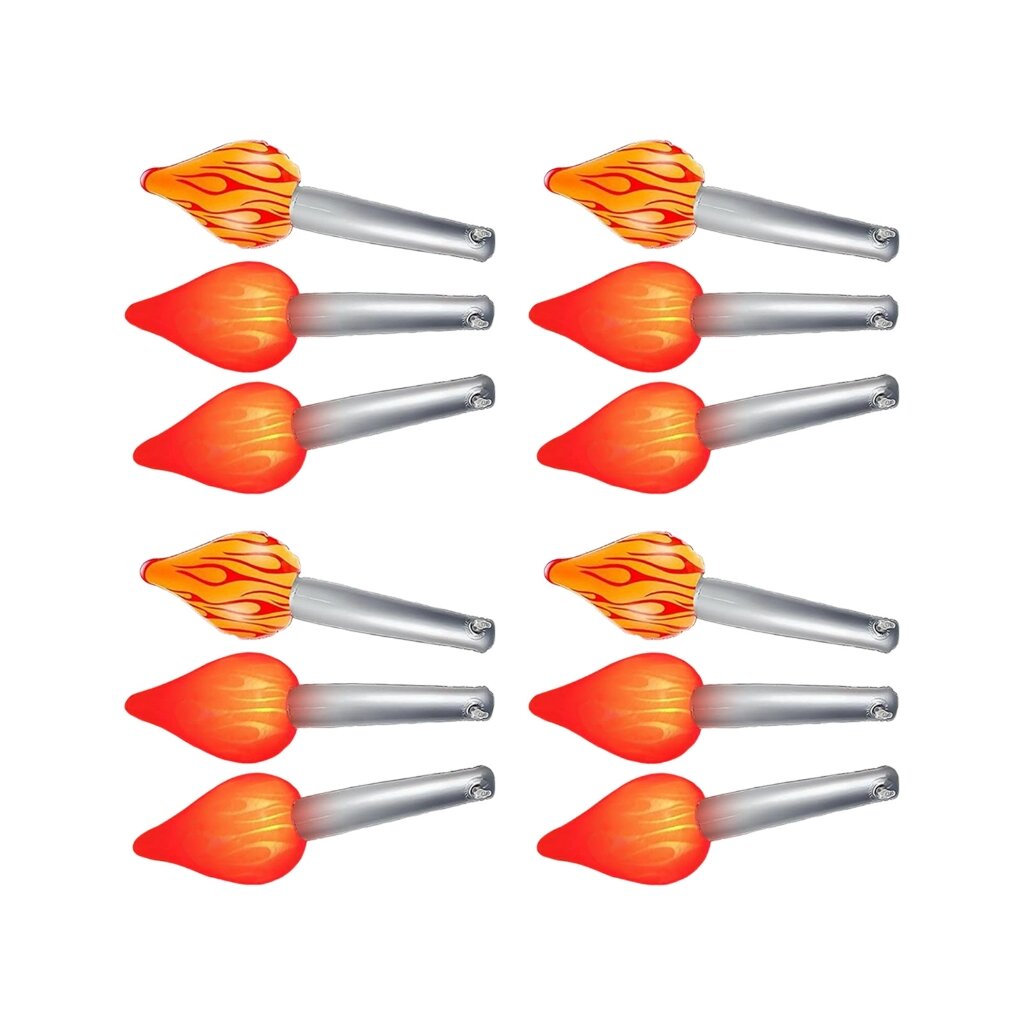 12 шт, надувные фонарики-факелы, палочки для заправки пламени, ПВХ-факелы, реквизит для детских выступлений на сцене