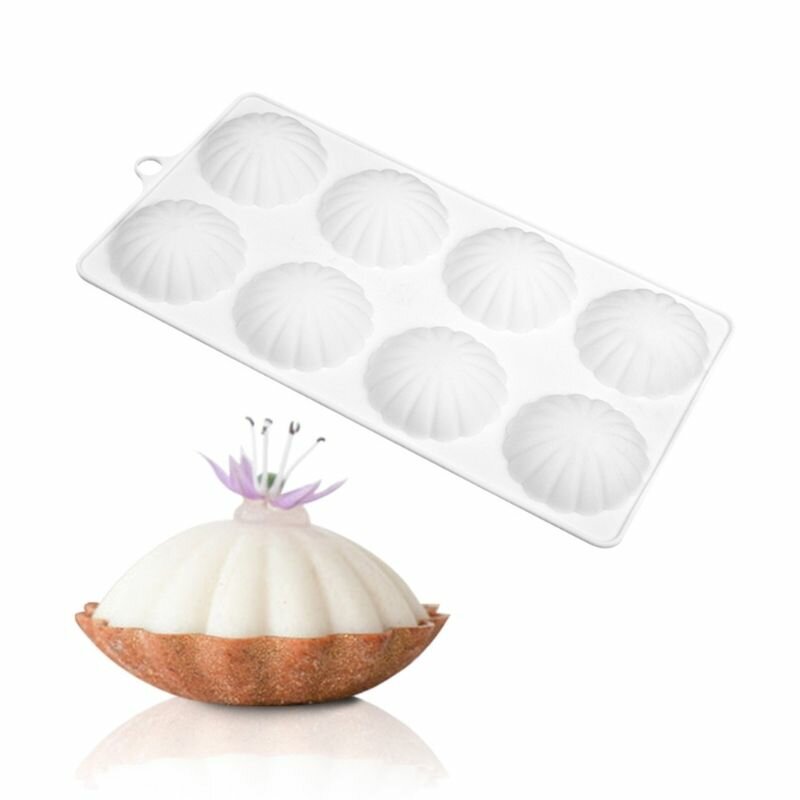 8 формочек для муссовых тортов с лепестками