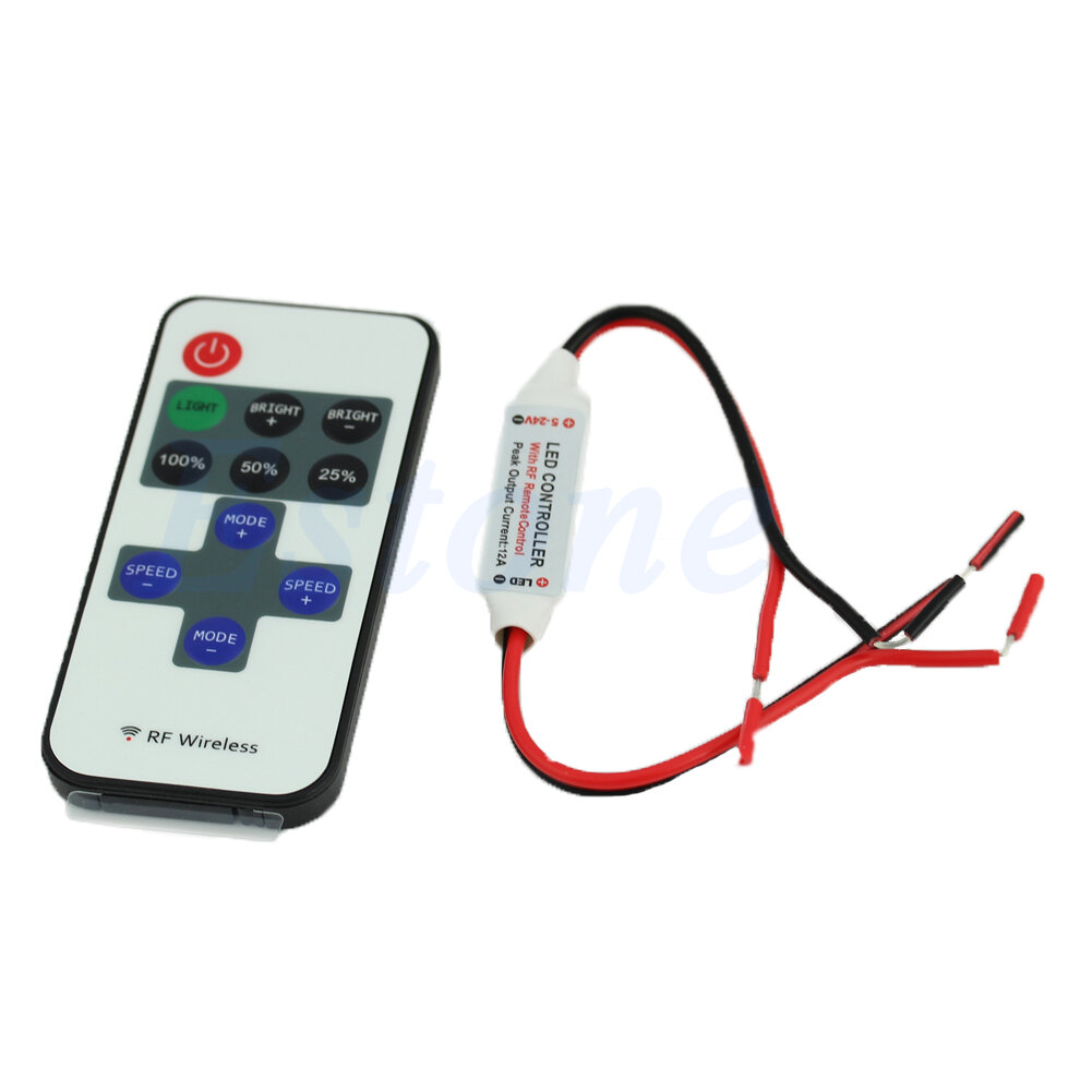 DC 12V 11 Клавиш Мини-RF Беспроводной Пульт Дистанционного Управления для Светодиодной Одноцветной Ленты