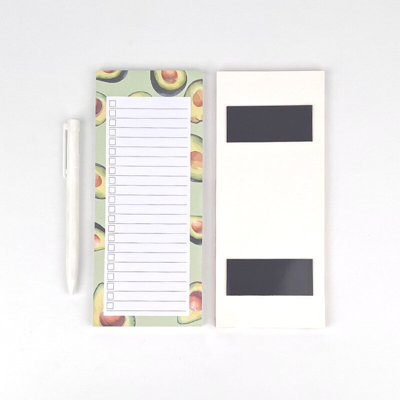 Магнитная записная книжка "Авокадо", ежедневник, отрывной, маленький, для регистрации