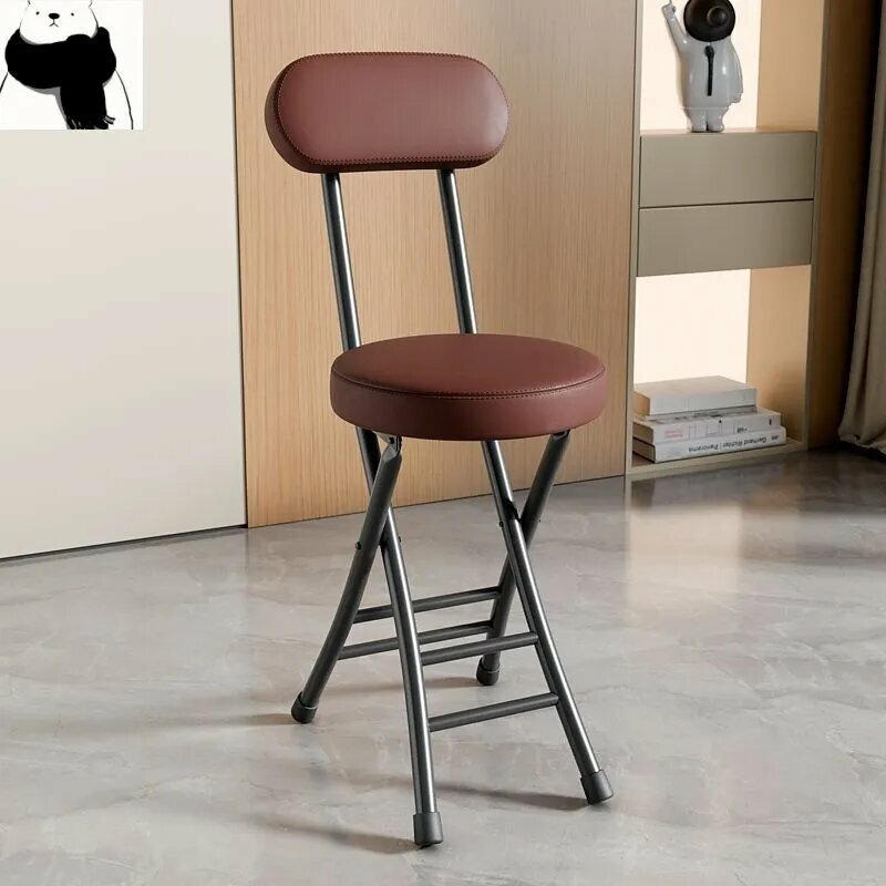 Барный стул Oriental Retro, полубарный, темно-коричневый, текстиль/искусственная кожа, 32x29x76 см