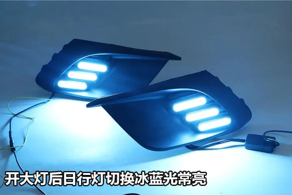 Автомобильные аксессуары для mazda 3 Mazda3 Axela дневные фары 2017 ~ 2018/2014 ~ 2016y светодиодные фары DRL для mazda3 Axela противотуманные фары 2014white yelo blue, 2014 to 2016year