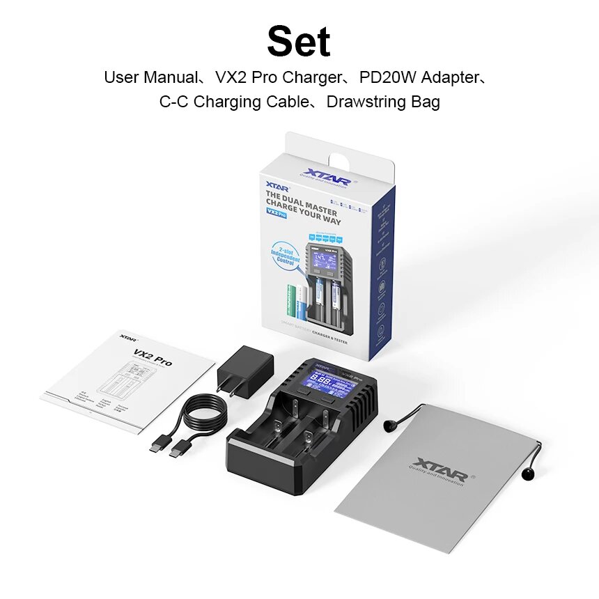 XTAR VX2 Pro Зарядное устройство VX2 PRO EU