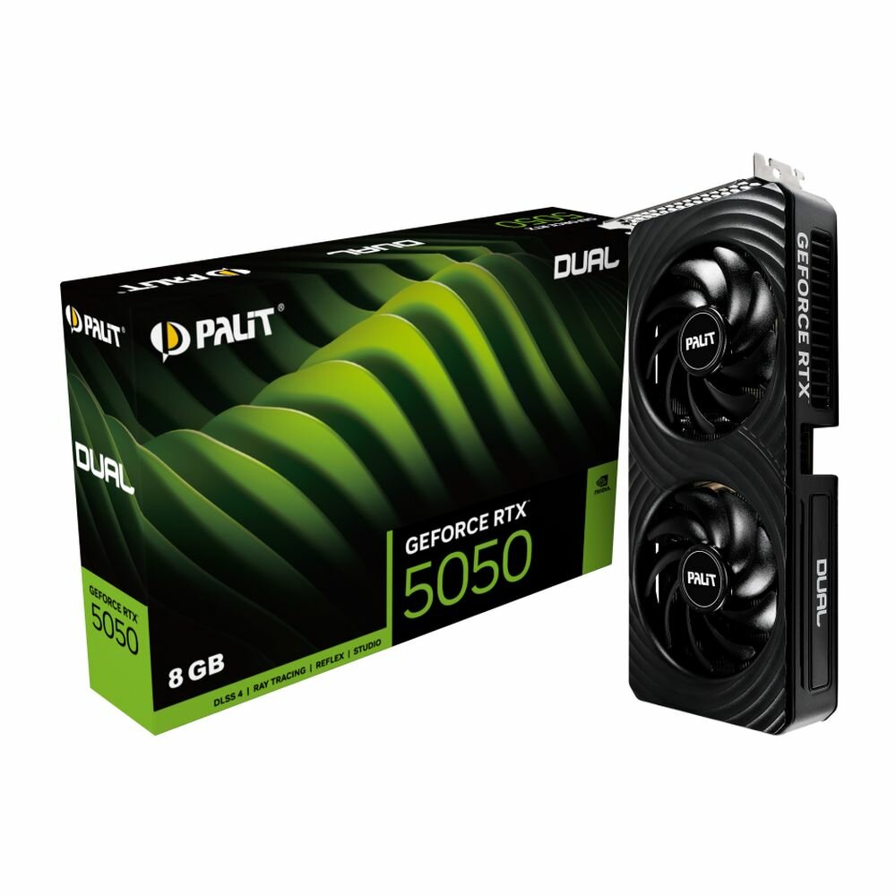 Видеокарта Palit RTX5050 DUAL 8GB GDDR6 128bit 3xDP HDMI 2FAN RTL