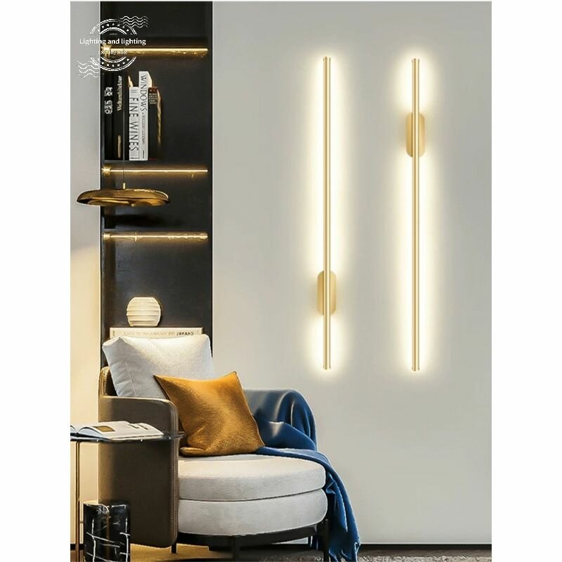 Прикроватная лампа в спальне настенный светильник с длинной полосой
