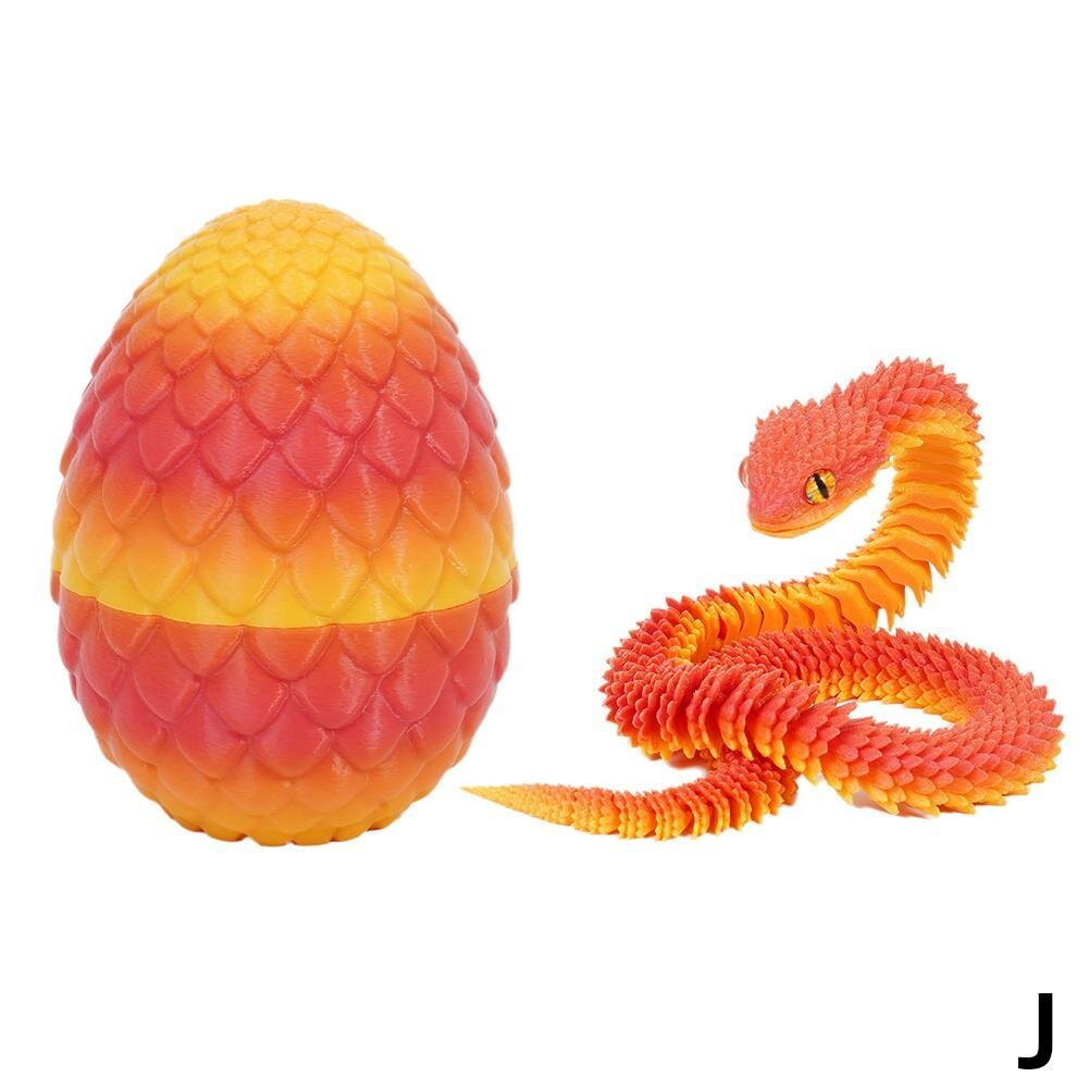 3D-печатная игрушка-орнамент в форме змеи, красочная и милая игрушка-змея