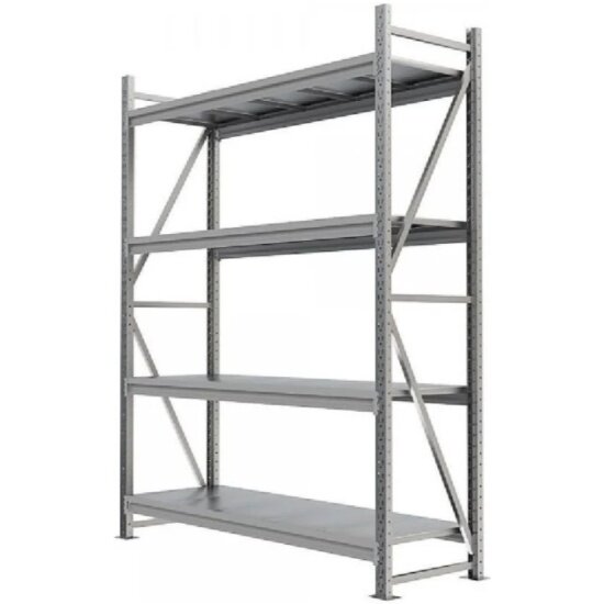Стеллаж металлический Ironmebel Optimus Pro h-2500 Zn, 4 яруса 1500х500