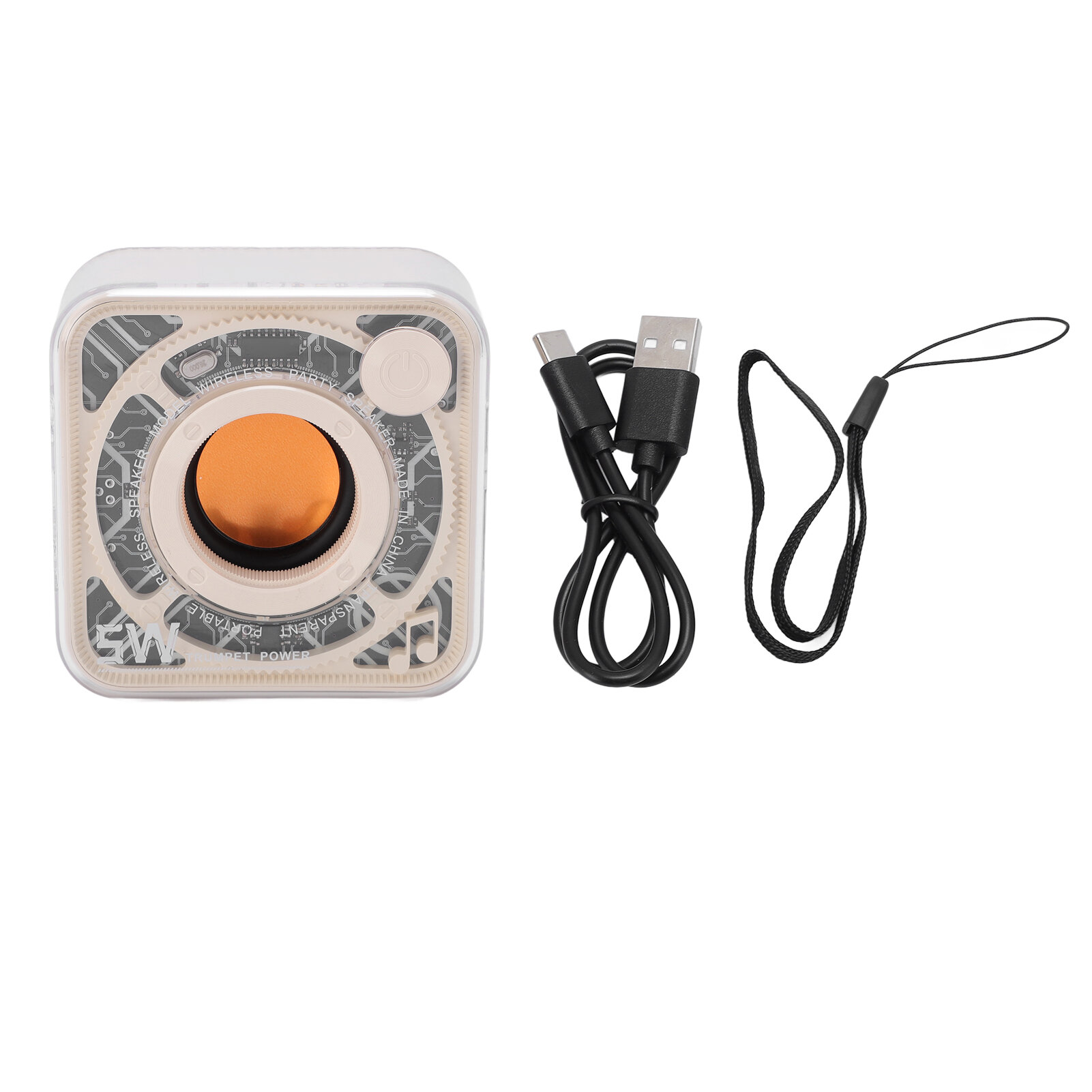 Портативная Bluetooth-колонка мощностью 3 Вт, громкий звук, глубокие басы, яркие цвета, беспроводная, для дома, вечеринок и путешествий.