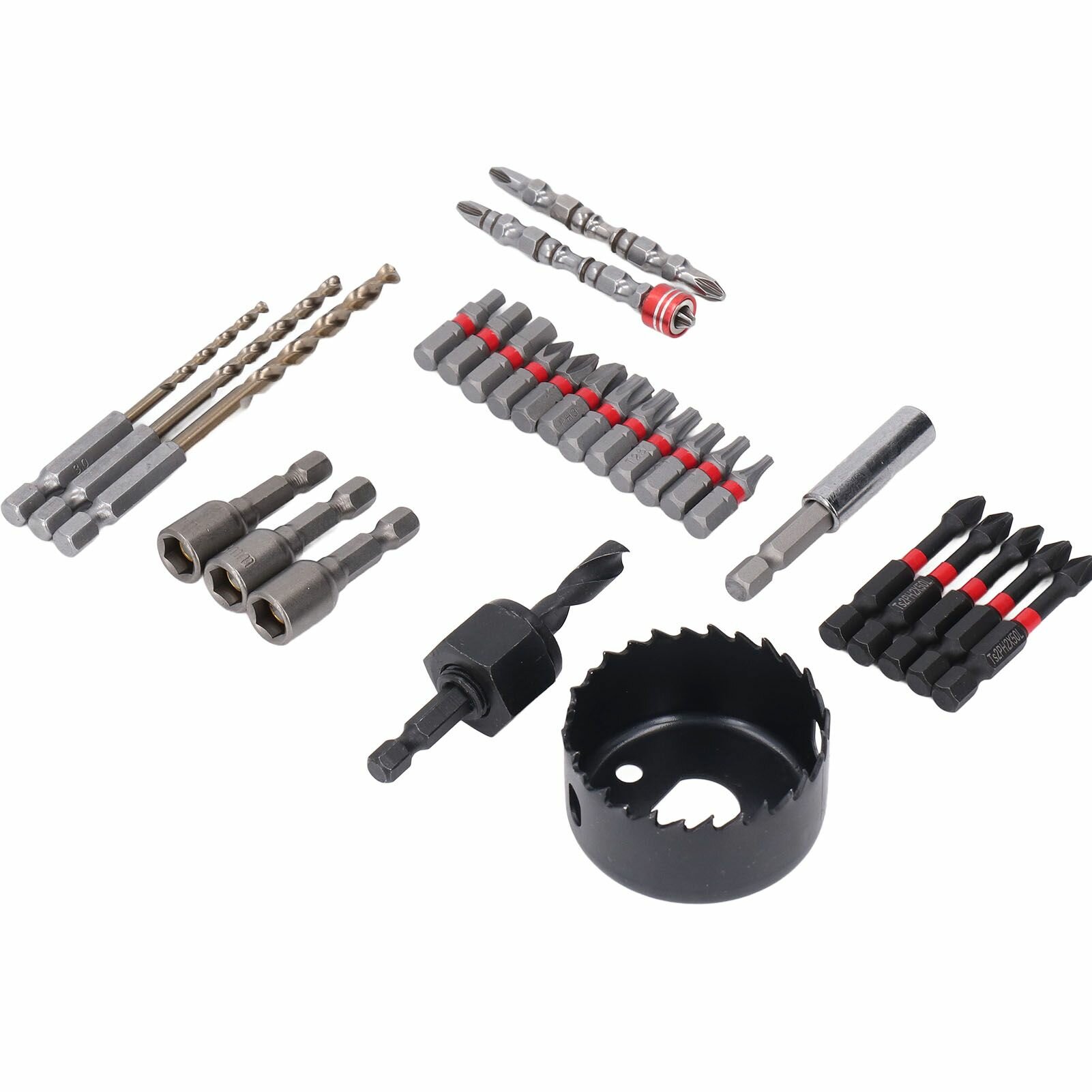 Набор бит для отверток, многофункциональный набор ударных бит с шестигранной крестообразной звездой для дерева, металла, цемента
