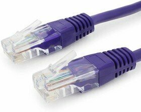 Патч-корд Premier PP12-0.25M/V 1000Гбит/с UTP 4 пары cat.5E CCA molded 0.25м фиолетовый RJ-45 (m)-RJ
