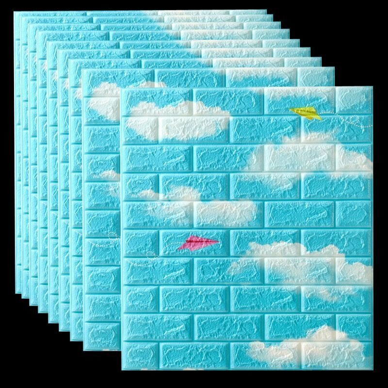 Самоклеящиеся Панели На Стену Мягкие 3д ПВХ 10 Шт. 760*700*4 Мм Вместо 3D Обоев Для Стен И Потолочной Плитки