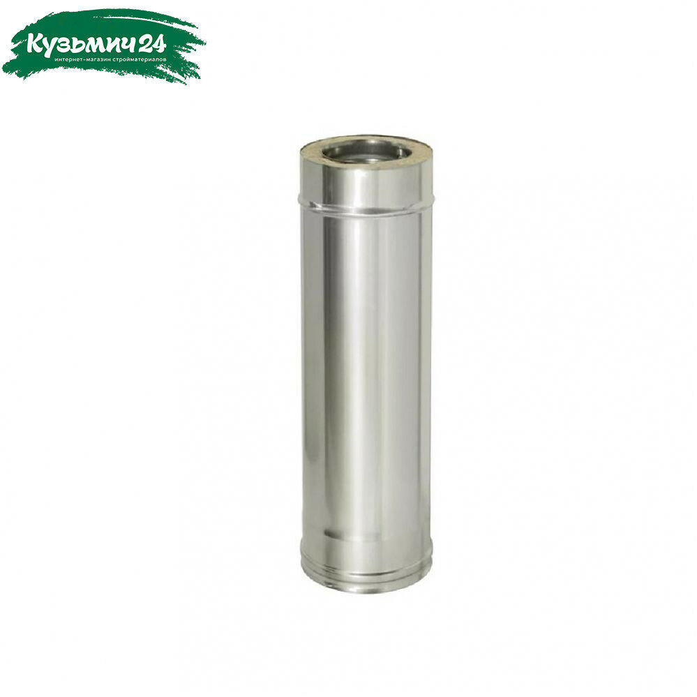Труба для дымохода 100х180 мм, сталь, сэндвич-конструкция, длина 1 м, 1 шт.
