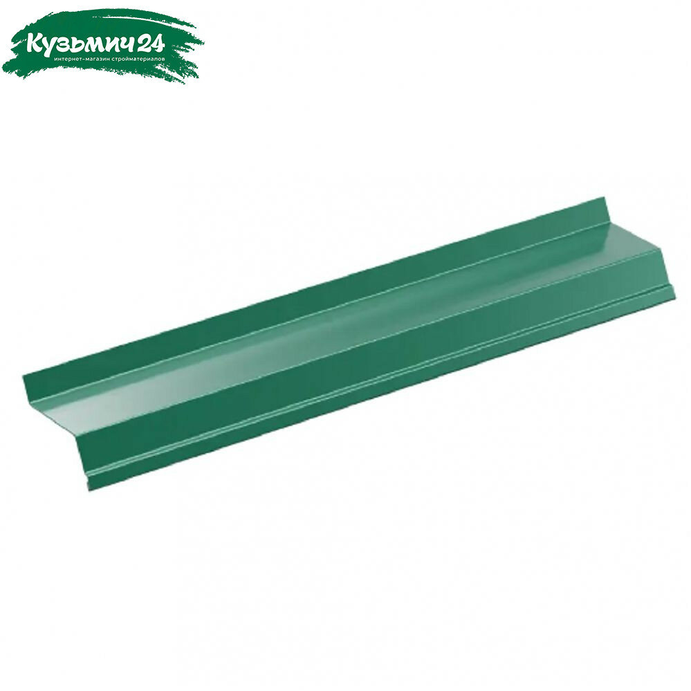 Отлив зеленый с рисунком 2000х50 мм, сталь, полиэстер, для окон, 2 шт.
