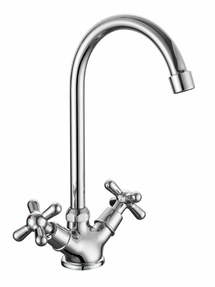 Смеситель для кухни с высоким изливом GROSS AQUA 6015083С-B01 Ретро (Retro)