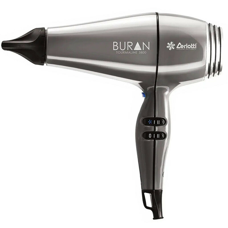 Фен профессиональный Ceriotti Buran Ceramic Tourmaline 3800 Grey для волос, 2200W