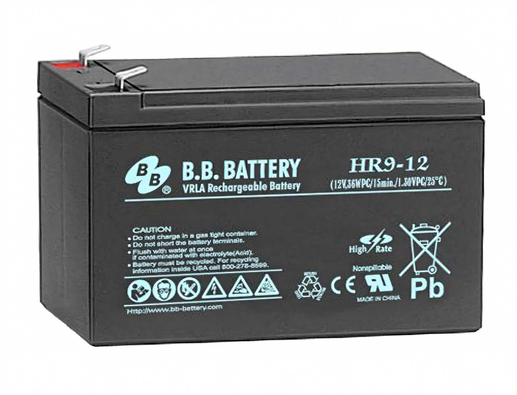 BB Battery Аккумуляторная батарея 12 В 9 Ач - HR 9-12