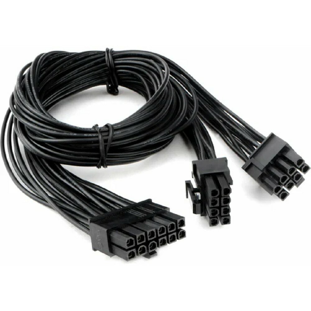 Cablexpert кабели Кабель питания PCIe PCIe 12pin M 2xPCIe 8pin 6+2 M , медь, 75см, пакет CC-PSU-2812