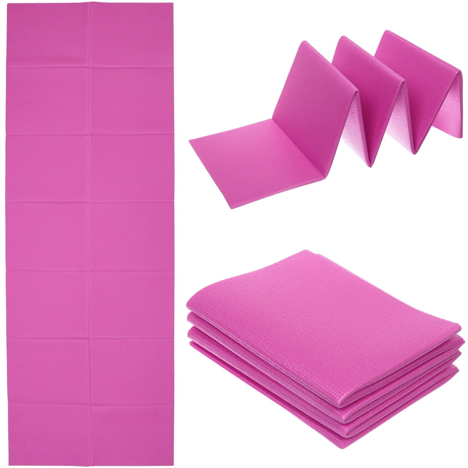 Коврик для йоги "Meditation", нескользящий, 173x61 см, розовый