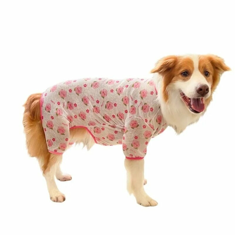 Одежда для собак, Весенне-летний костюм для четвероногих собак Big dog-3XL-400D розовый персик