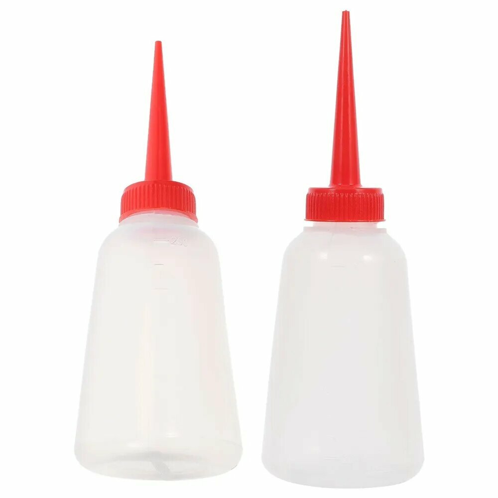 Красные пластиковые масленки для швейных машин с дозатором, набор из двух штук