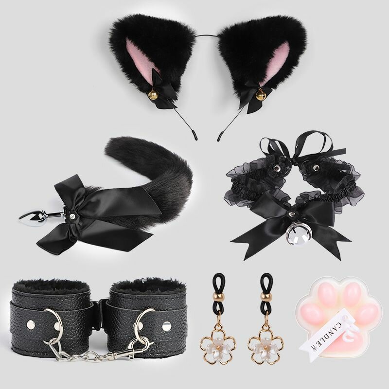 Секс-игрушки для женщин, эротический хвост, симуляция лисы, набор анальных пробок, цилиндрический пробок, эротическое тренировочное средство для женщин