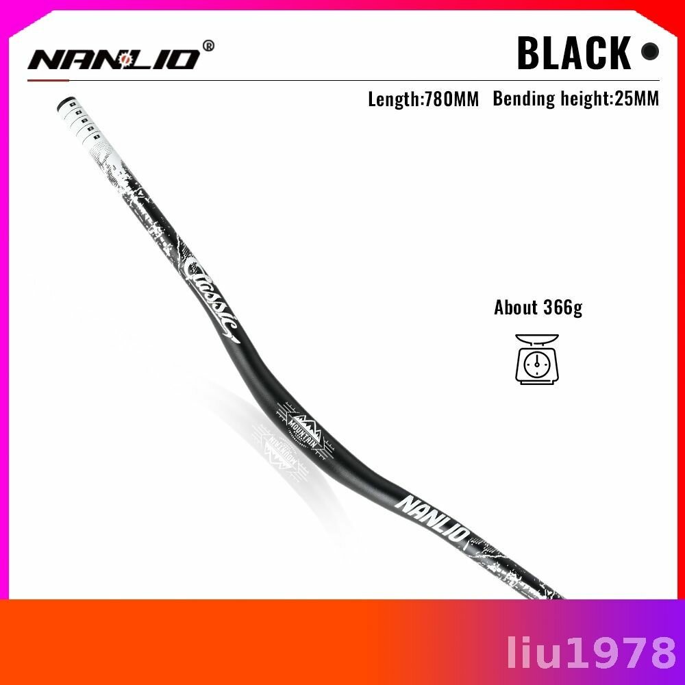 Nanlio Красочный велосипедный руль 31,8 * 780 мм MTB Шоссейный велосипед из алюминиевого сплава 25 мм Подъем руля-liu1978