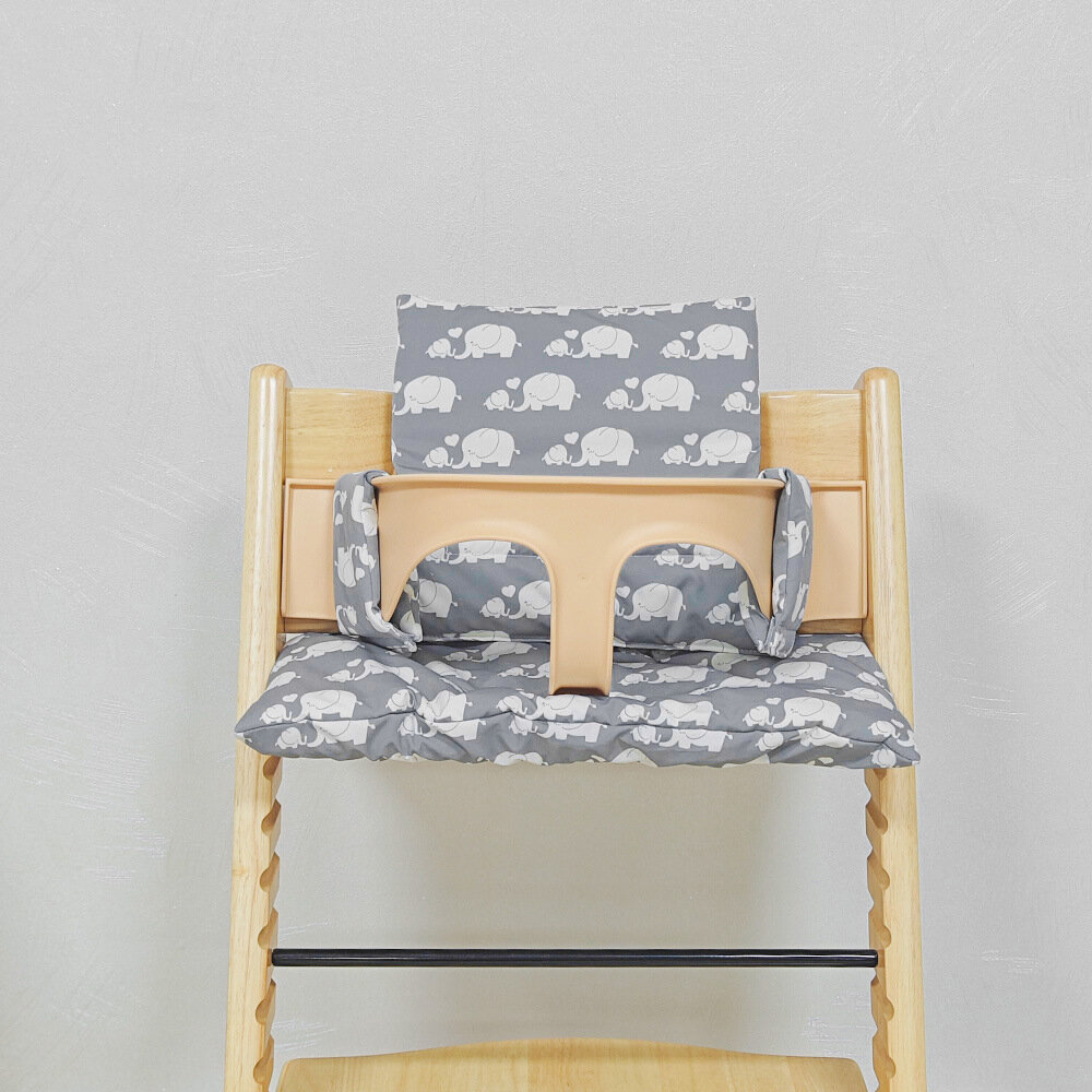 Детский стульчик для кормления в скандинавском стиле, подушка для стульчика для растущих детей, водонепроницаемая и защищающая от мочи.