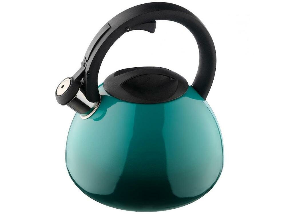 Чайник нерж 2.8Л свист бирюзовый меняет цвет индукция катунь
