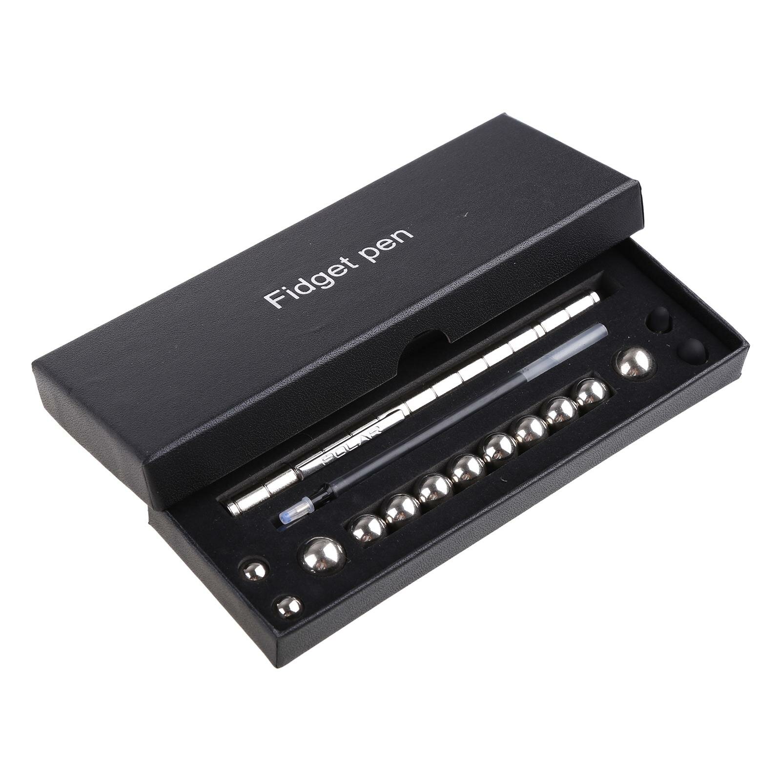 Магнитная ручка-конструктор для снятия стресса, Серебро