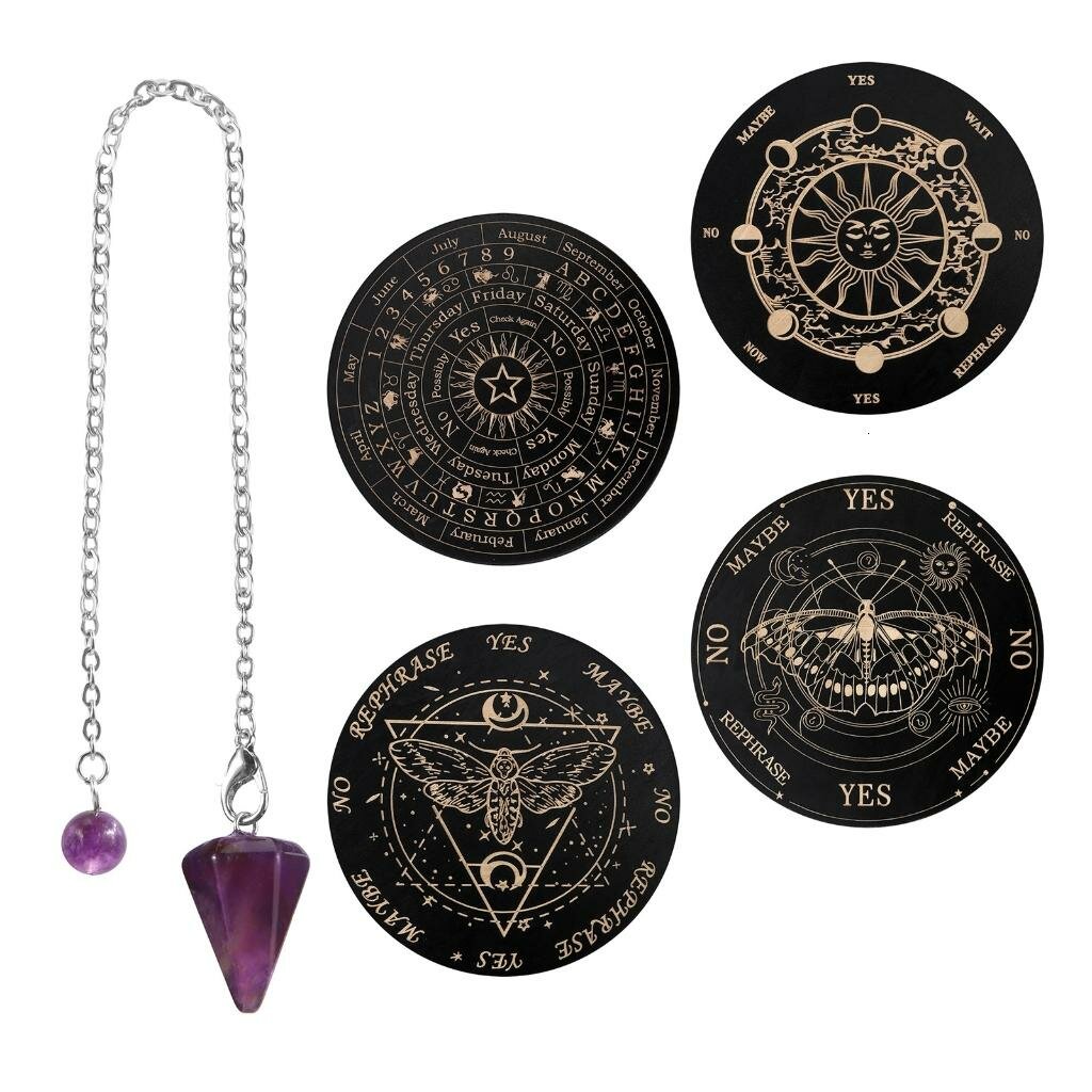 Доска для дивинации с маятником и кристаллом, F