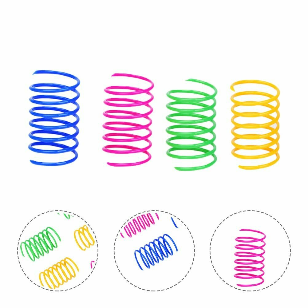 Милые Игрушки Для Котят Спиральные Пружинки Из Резины Для Интерактивной Игры 36шт