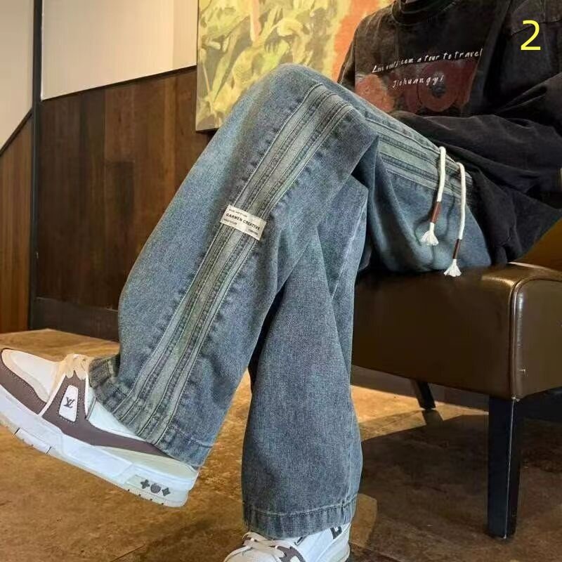 Широкие брюки прямого свободного кроя для подростков в американском стиле хай-стрит.