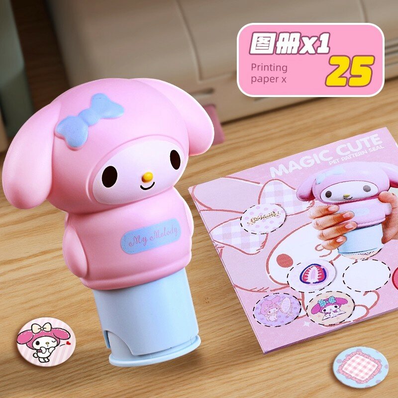 Набор волшебных наклеек-штампов «Куроми Мелоди» для детей: книга наклеек с мультяшными героями для мальчиков и девочек,