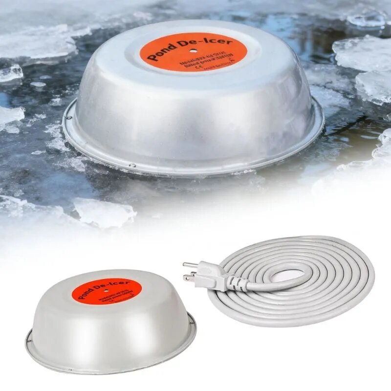 Устройство для удаления льда с плавающей постоянной температурой наружного обогревателя пруда (стандарт США)