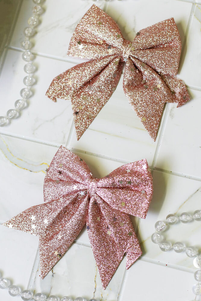 Набор декоративных бантов мольто дольче, розовый, 12х13 см, 2 шт, Edelman 1143319