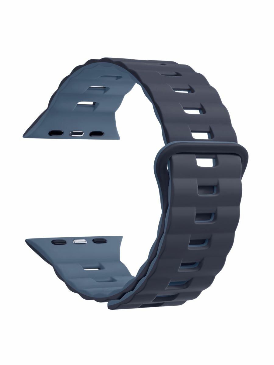 Силиконовый ремешок Delta для Apple Watch 44/45/46/49 мм Caweon DSJ-75-42-BL Blue