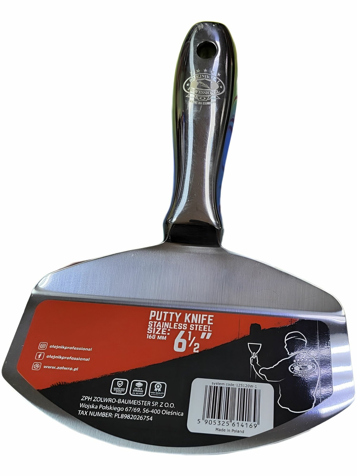 Шпатель цельнометаллический для набора смеси "Bucket scoop" Олейник