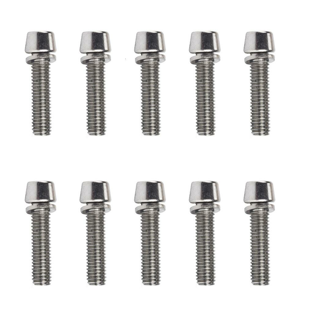 Винты для рулевой колонки велосипеда, 10 шт, Серебро M5x20mm