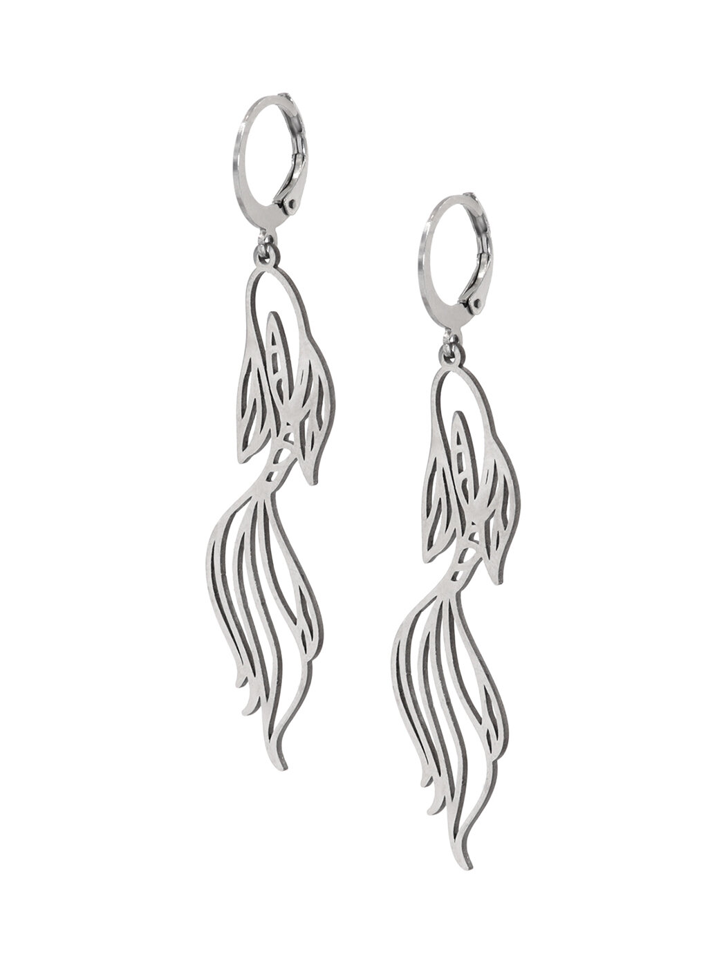 Серьги конго, с подвесками