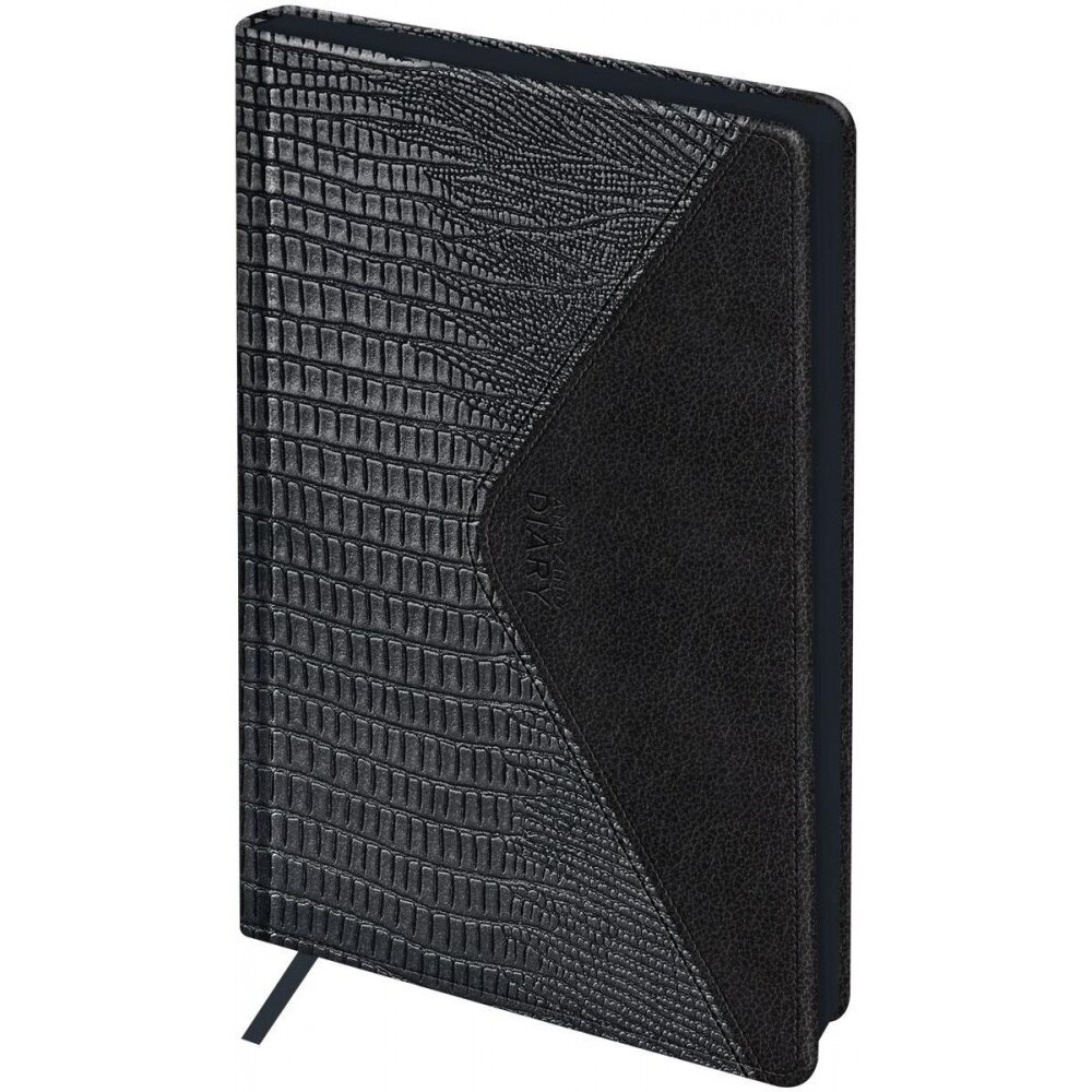 БиДжи DuA5_60784 Ежедневник недатированный, а5, 136л, кожзам, bg reptile. steel, цветной срез, карман