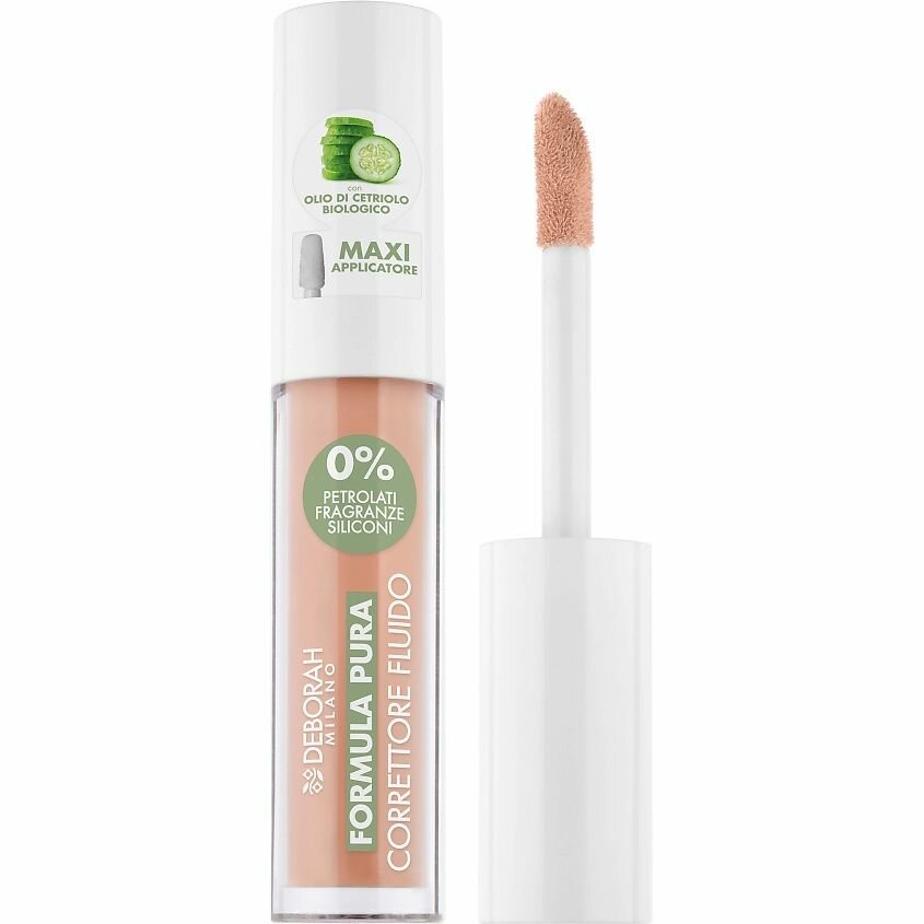 Консилер DEBORAH жидкий, Formula Pura Fluid Concealer, тон 01, Белоснежный, 4,98 г