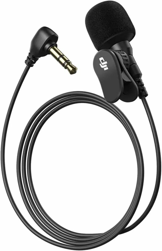 Микрофон петличный DJI Lavalier Mic, для разных устройств, для смартфона/планшета, крепление на одежду, чёрный — фото 1