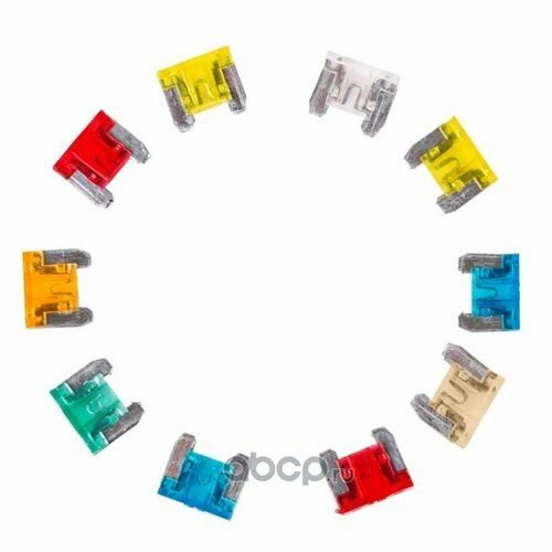 Комплект предохранителей 5А-1шт. 7,5А-1шт. 10А-2шт. 15А-2шт. 20А-2шт. 25А-1шт. 30А-1шт. Блистер REXANT 807125