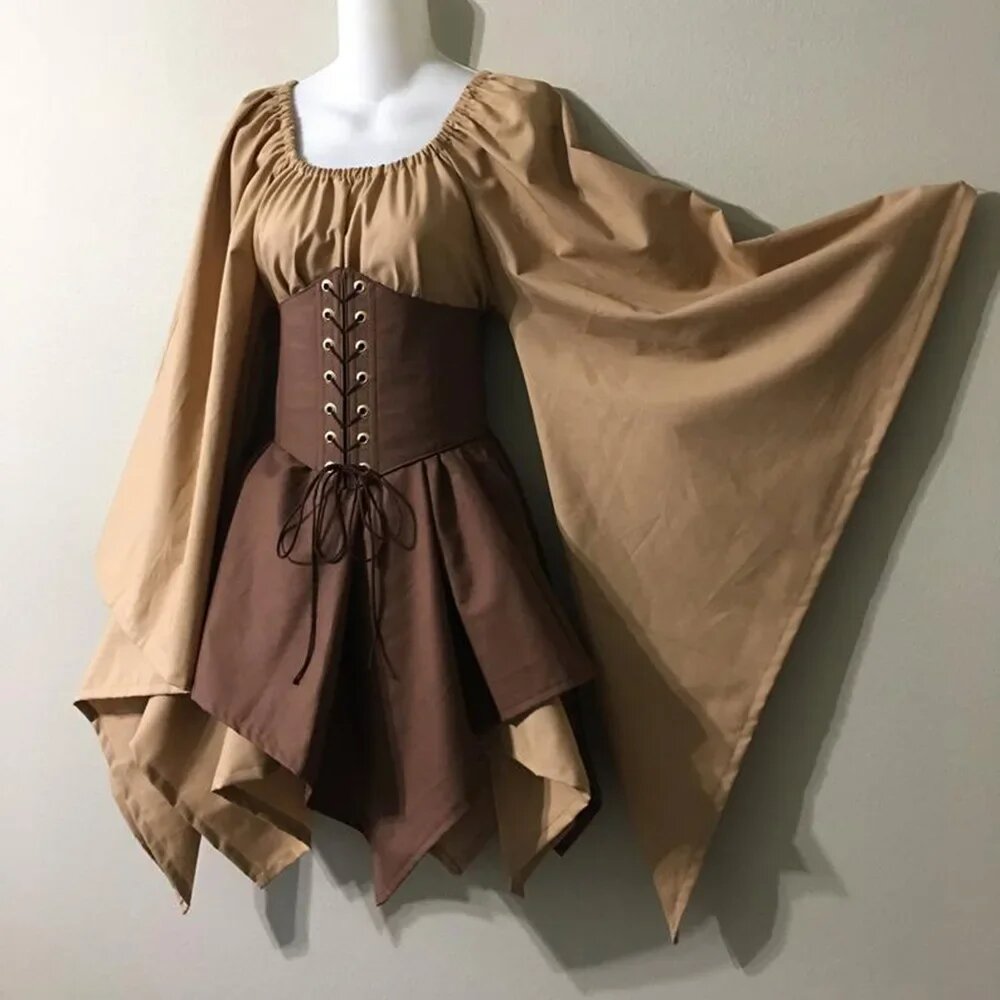 Костюм феи-эльфа коричневый хаки, 5XL