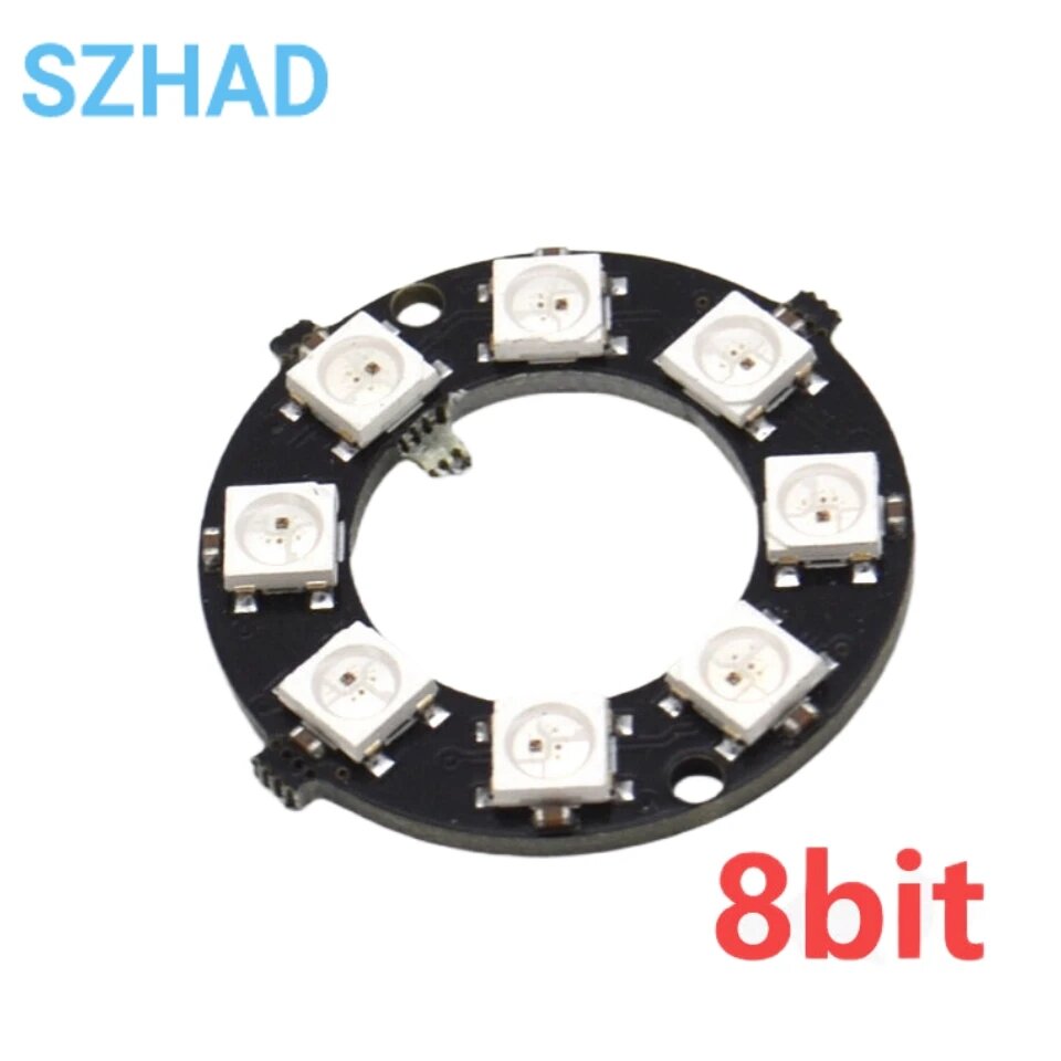 Светодиодное кольцо 8bit WS2812 RGB