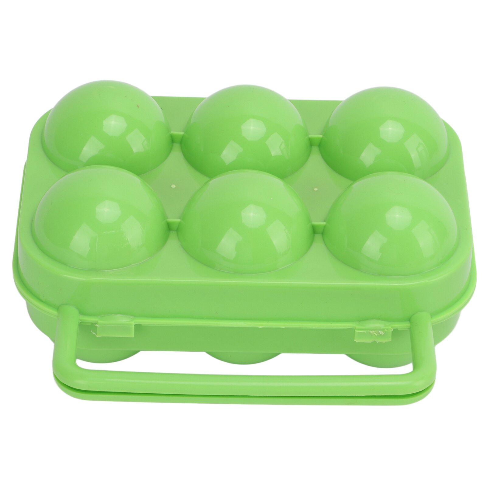 Portable Eggs Storage Carrier Case ABS 6 Grid Egg Box for Outdoor Indoor StorageGreen
