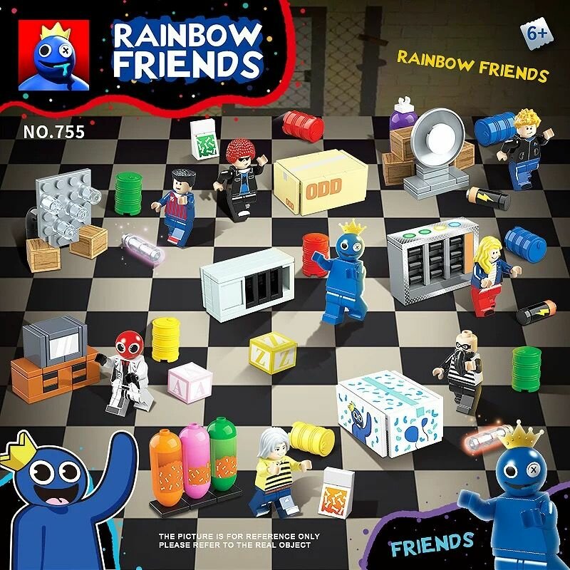 Конструктор Роблокс радужные друзья / Roblox rainbow friends (350 деталей + 8 фигурок) совместим с лего 1439